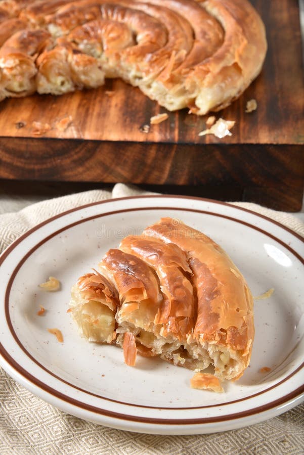 Slice of Greek Cheese Pastry Stock Photo - Image of freshness, cheese ...
