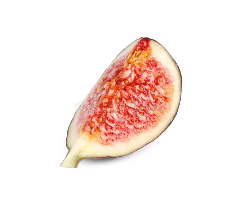 Slice of Fresh Fig Isolated on White Stock Photo - Image of diet, sweet ...