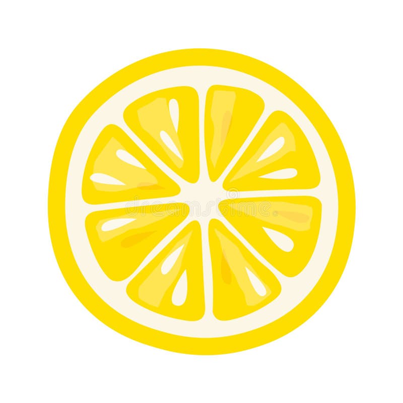 Slice of fresh lemon stock vector. Illustration of organic - 332556998