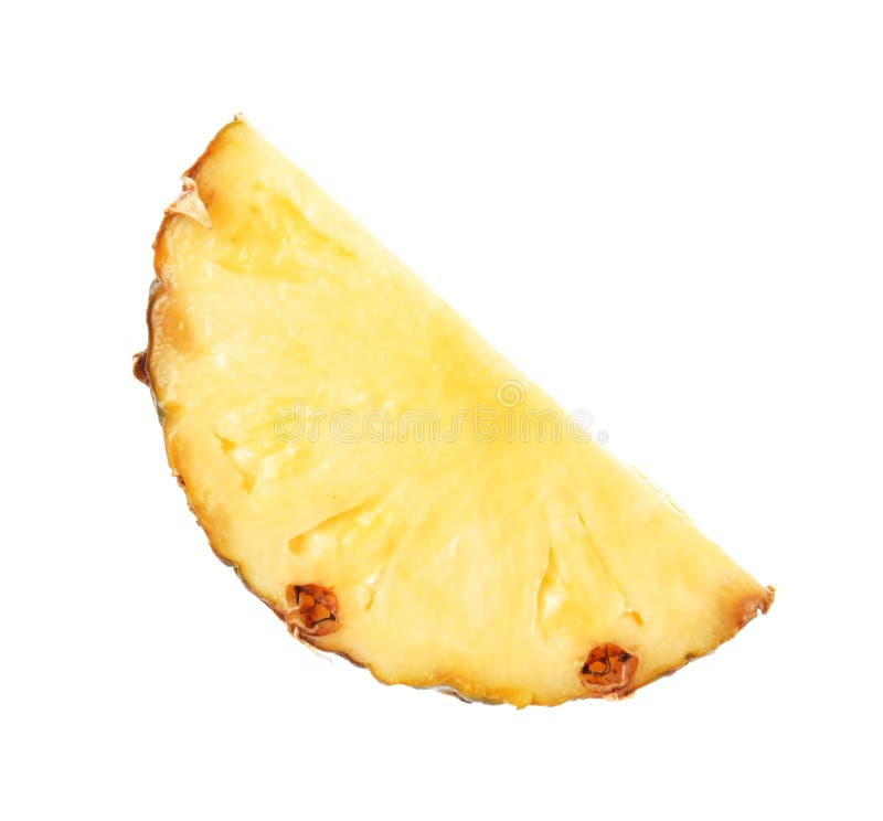 Slice of Fresh Pineapple Isolated on White Stock Photo - Image of fresh ...