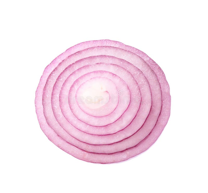 Slice of Fresh Red Ripe Onion Isolated on White Stock Photo - Image of ...