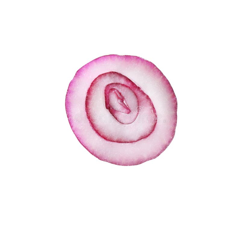 Slice of Fresh Red Ripe Onion Isolated on White Stock Photo - Image of ...