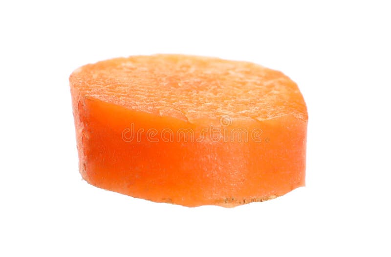 Slice of Fresh Ripe Carrot on White Stock Photo - Image of gourmet ...