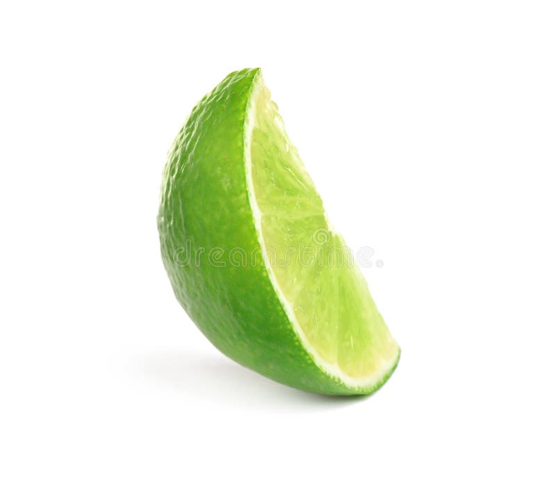 Slice of Fresh Ripe Lime Isolated Stock Image - Image of color, gourmet ...