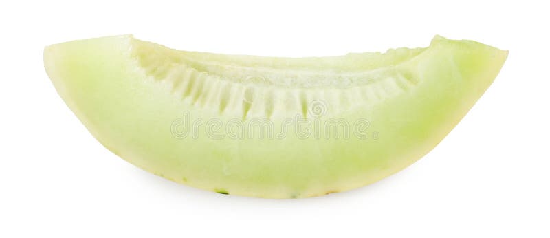 Slice of Fresh Ripe Melon Isolated on White Stock Image - Image of ...