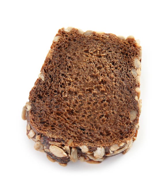 Slice of Fresh Rye Bread on White Stock Image - Image of healthy, fresh ...