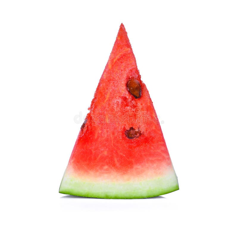 Slice of Fresh Watermelon Isolated on White Background Stock Photo ...