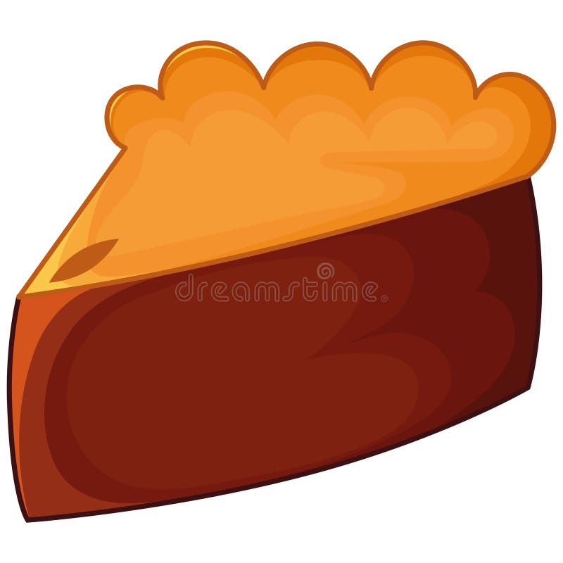 Slice of Golden Brown Pie with Smooth Crust, Vector Stock Vector ...