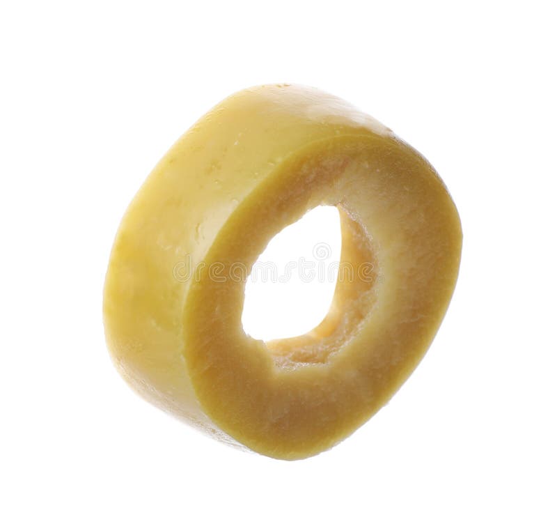 Slice of Green Olive Isolated Stock Image - Image of culinary, object ...