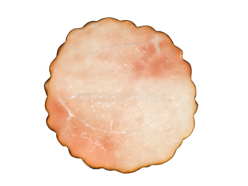 Ham Slice Top View stock image. Image of pork, white - 54949125
