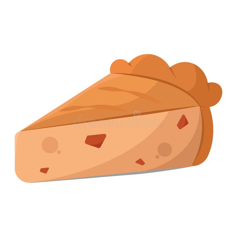 Slice of Homemade Pie Crust. Vector Stock Vector - Illustration of food ...