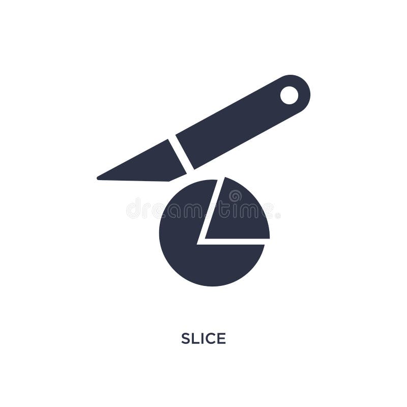 Pizza Slice Cut Icon on White Background. Simple Element Illustration ...