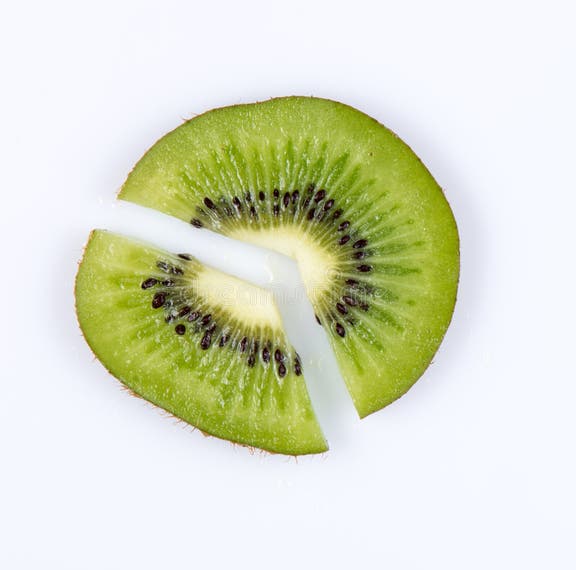 Slice of Kiwi. Fruit Pie Chart Stock Image - Image of diet, round: 49731441