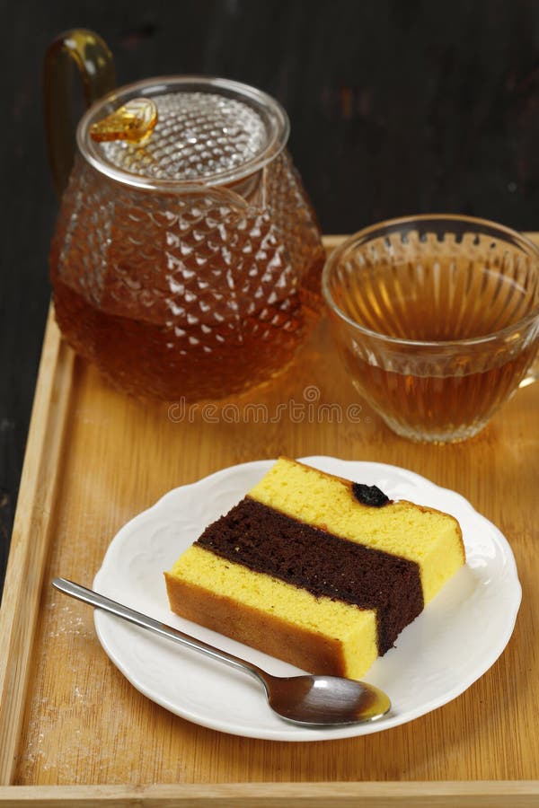 A Slice of Lapis Surabaya stock photo. Image of dish - 338275736