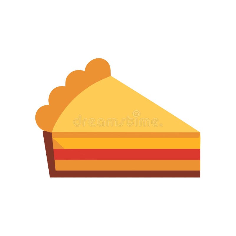 Slice of Layered Cake with Yellow Topping and a Scalloped Edge Crust ...