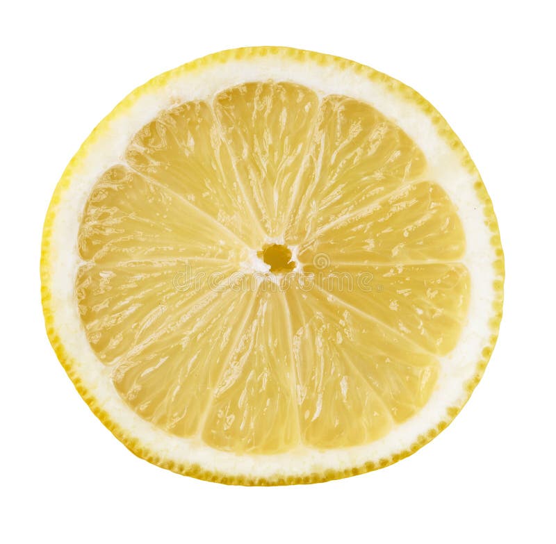 Slice of Lemon Isolated on a White Background Stock Image - Image of ...