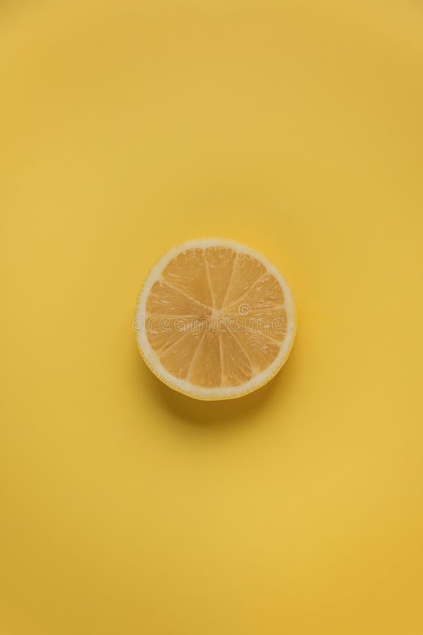 Slice of lemon, top view stock photo. Image of coronavirus - 204420860