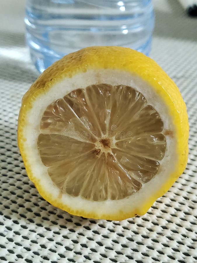 Slice Lemon Yellow Sour Broken Stock Photo - Image of lemon, broken ...