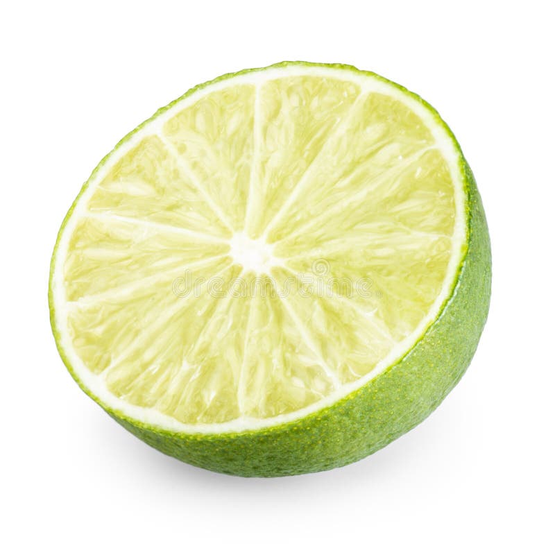 Slice of Lime Isolated on White Stock Image - Image of closeup, circle ...