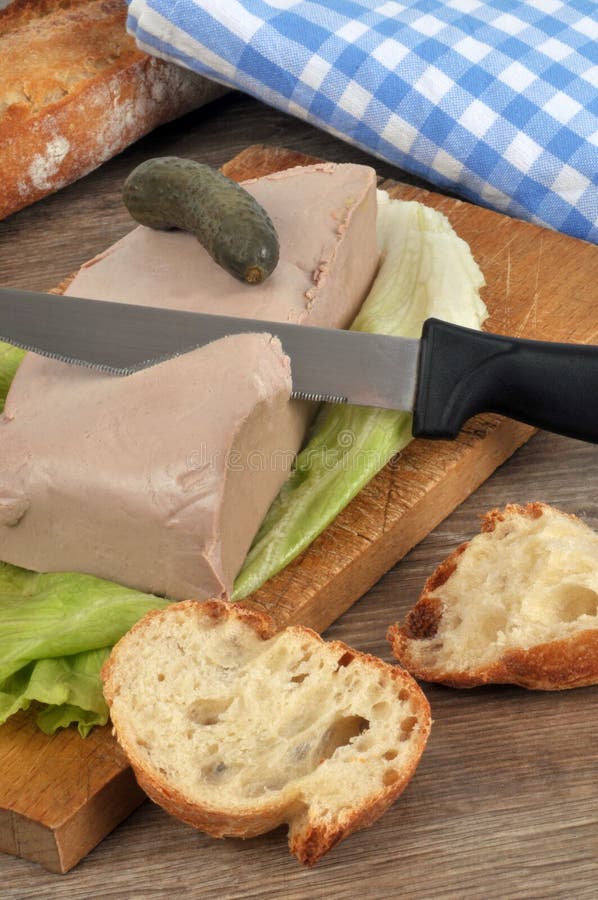 Slice of Liver Pate with Bread Stock Photo - Image of liver, pickle ...
