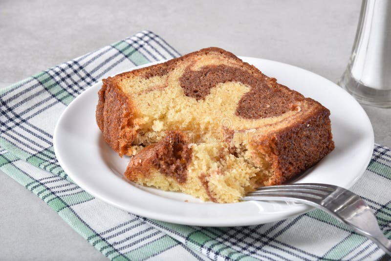 Slice of marble cake stock image. Image of swirls, delicious - 122872931