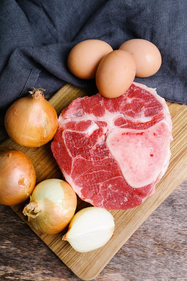 Slice of meat stock photo. Image of meat, eggshell, details - 50078276