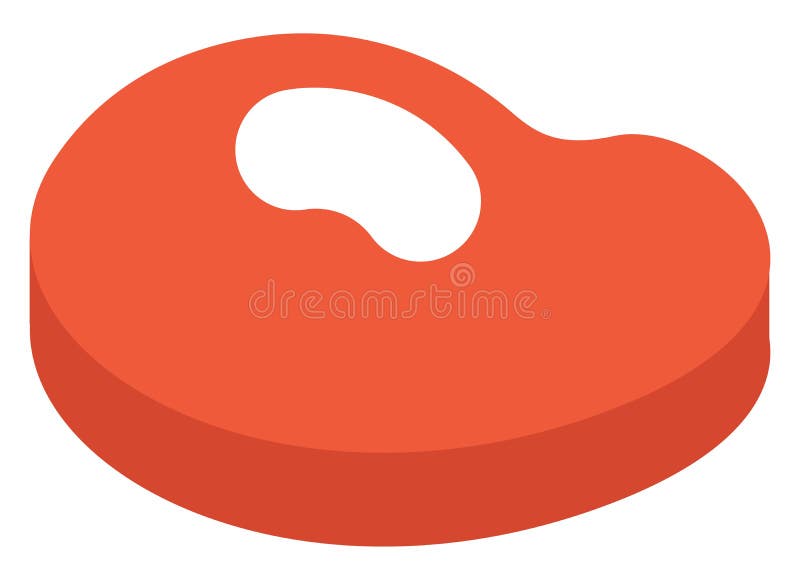 Slice of meat, icon stock vector. Illustration of sliced - 258923823