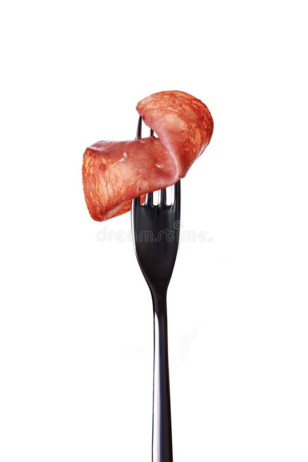 Smoked slice of meat stock image. Image of spice, isolated - 104796659