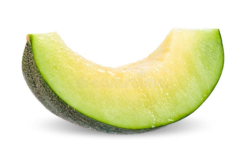 Slice Melon Isolated on White with Clipping Path Stock Photo - Image of ...