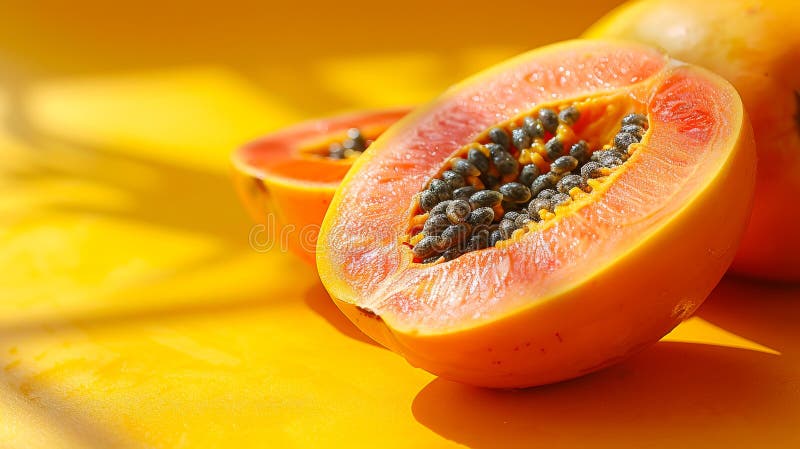 A Slice of Orange with a Black Seed in the Middle Stock Photo - Image ...