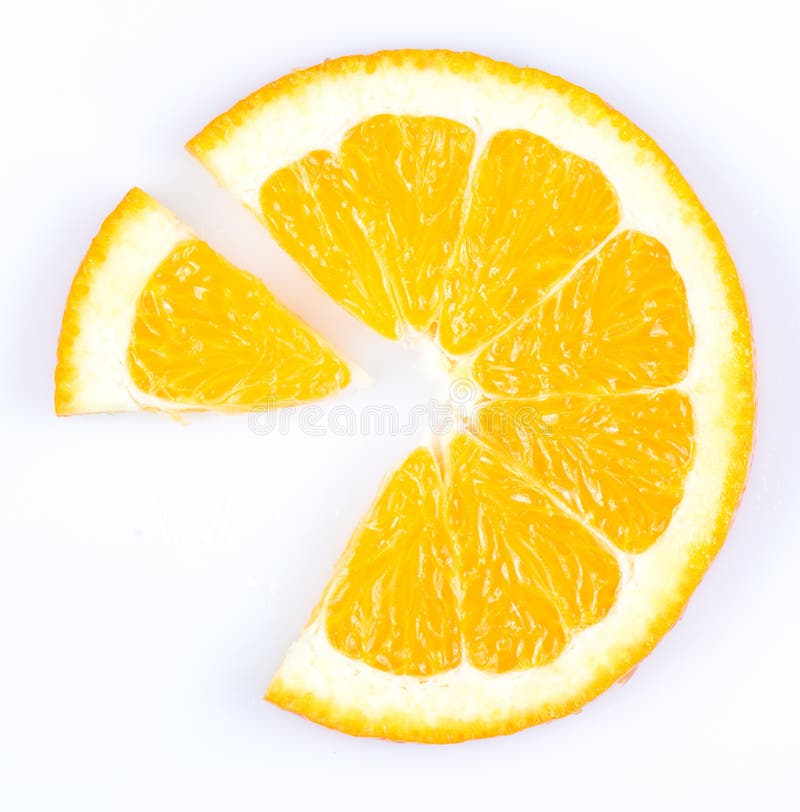 Slice of Orange. Fruit Pie Chart Stock Photo - Image of salad, cucumber ...