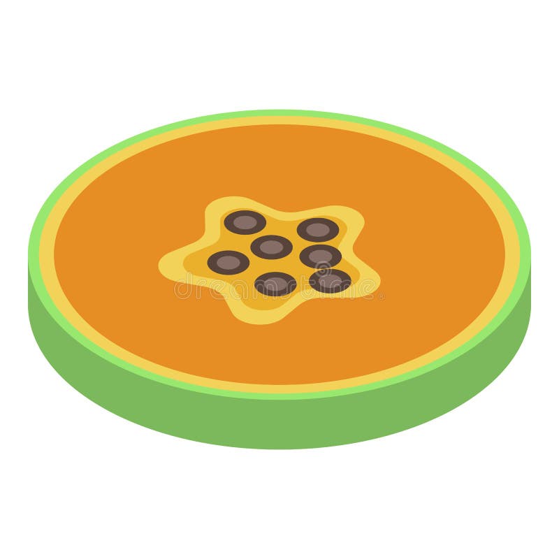 Papaya icon, cartoon style stock illustration. Illustration of piece ...