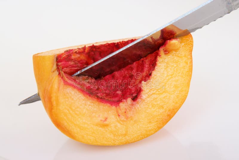 Peach Slice. Slice of Peach. Stock Photo - Image of diet, healthy ...