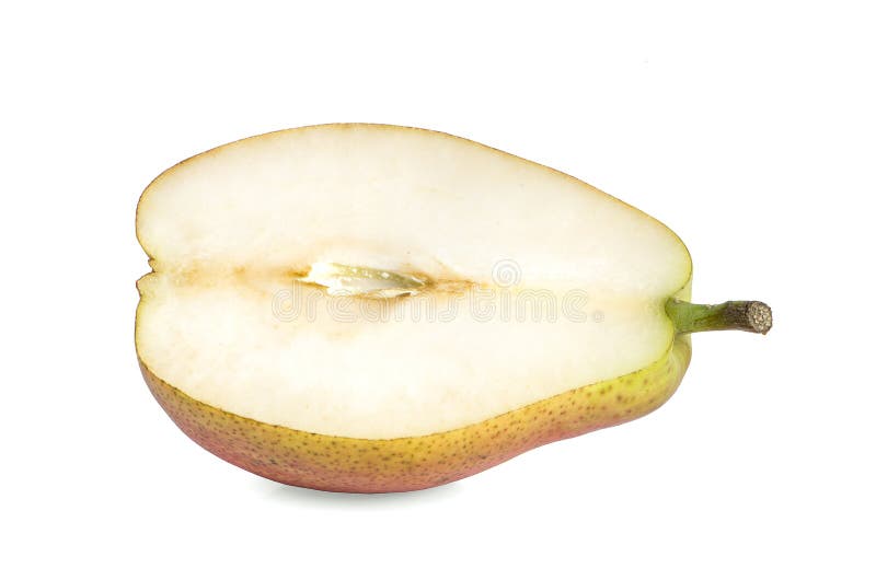 Slice Pear an Isolated on White Background Stock Photo - Image of shot ...