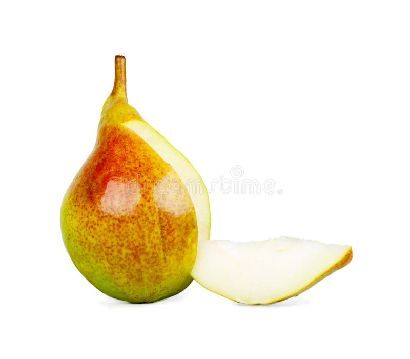 Half Pear on the Background of the Two Pears Stock Image - Image of ...