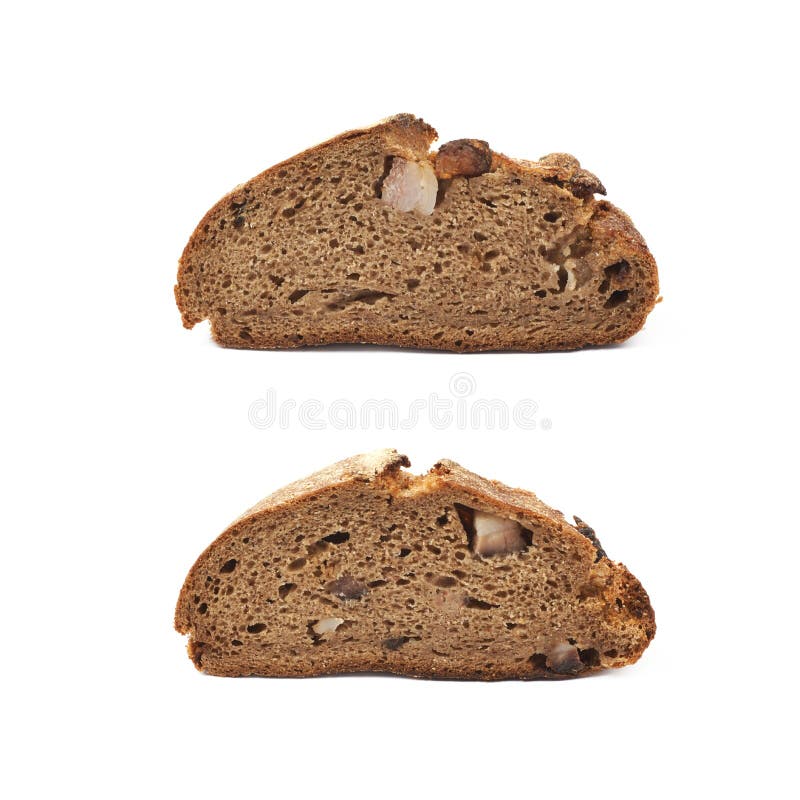 Slice Piece of Bread Isolated Stock Photo - Image of slice, breakfast ...