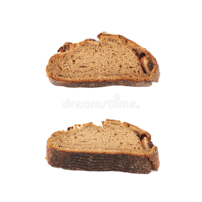 Slice Piece of Bread Isolated Stock Photo - Image of slice, closeup ...