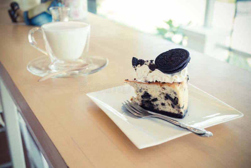 Slice Piece of Cake with Chocolate Stock Image - Image of delicious ...