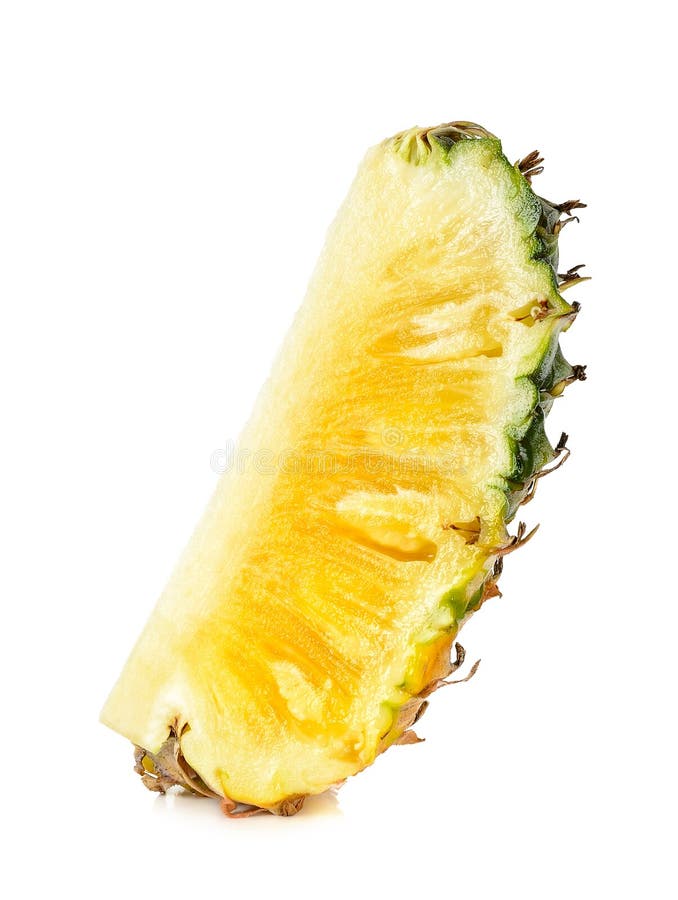 Slice of Pineapple Isolated Stock Photo - Image of yellow, studio: 73710992