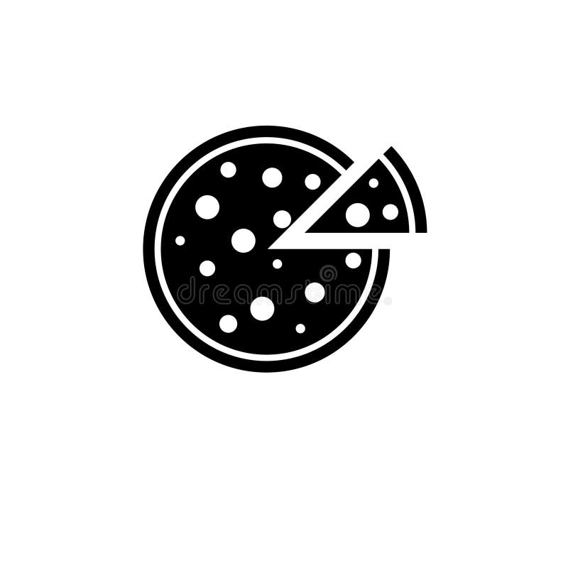 Slice of Pizza, Fast Food Solid Flat Vector Icon Isolated on White Background Stock Vector ...