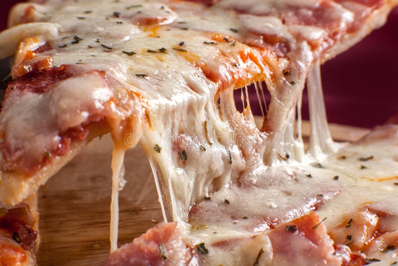 Pizza with melted cheese stock photo. Image of onion - 18779326