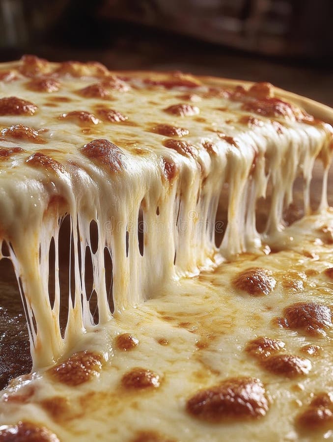 A Slice of Pizza with Melted Cheese Stock Illustration - Illustration ...