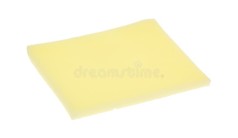 Slice of Provolone Cheese on White Background Stock Image - Image of ...