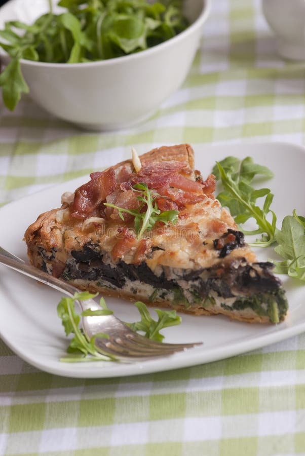 Slice of quiche stock photo. Image of dishes, bake, traditional - 22007136