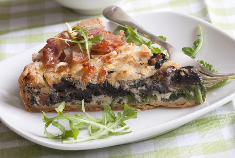 Slice of quiche stock image. Image of dish, quiche, freshness - 22007141