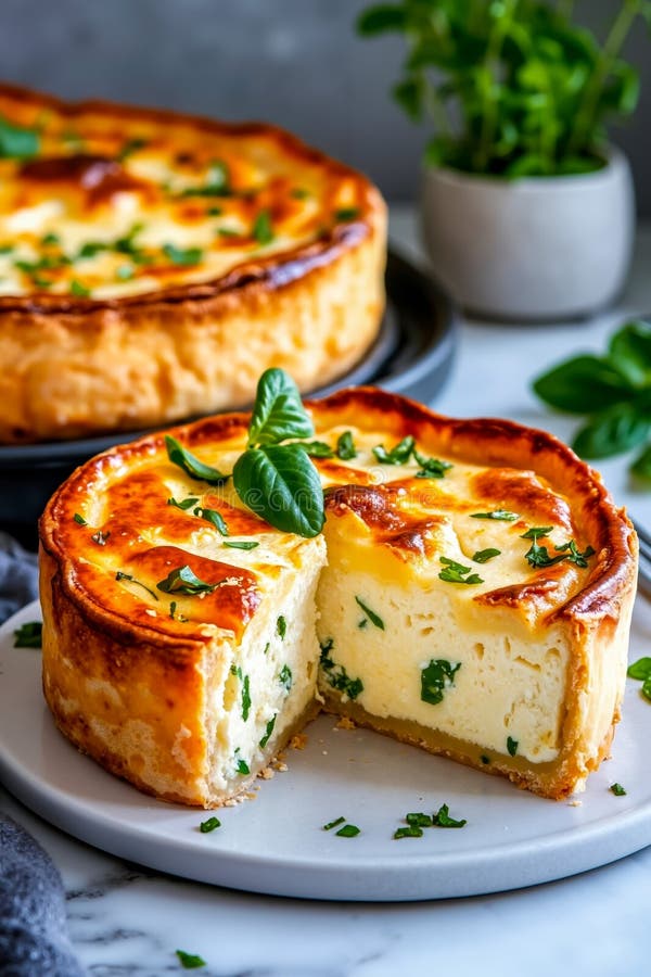 A Slice of Quiche on a Plate with a Fork Stock Photo - Image of platter ...