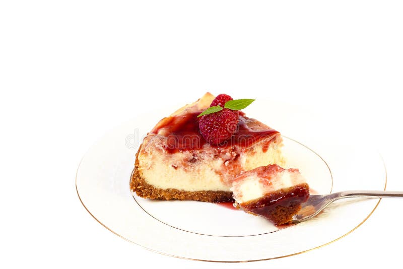 Slice of Raspberry Cheesecake Stock Photo - Image of cake, berry: 33163526