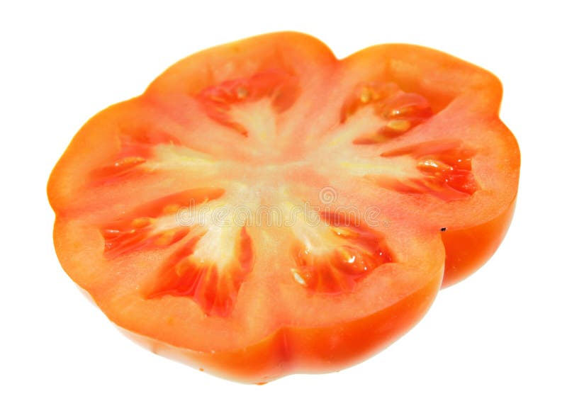 Big Italian Flat Red Tomato Isolated on White Background Stock Image ...