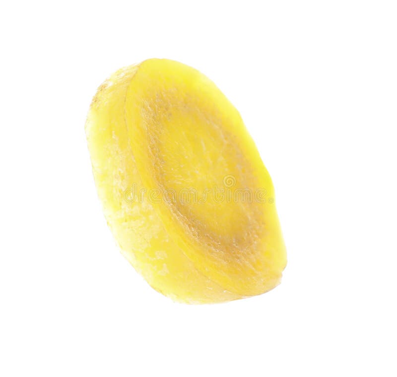 Slice of Raw Yellow Carrot Isolated on White Stock Image - Image of ...