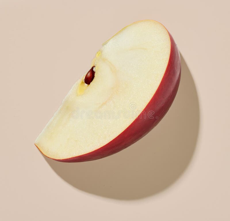 Slice of red apple stock photo. Image of sliced, healthy - 355687236